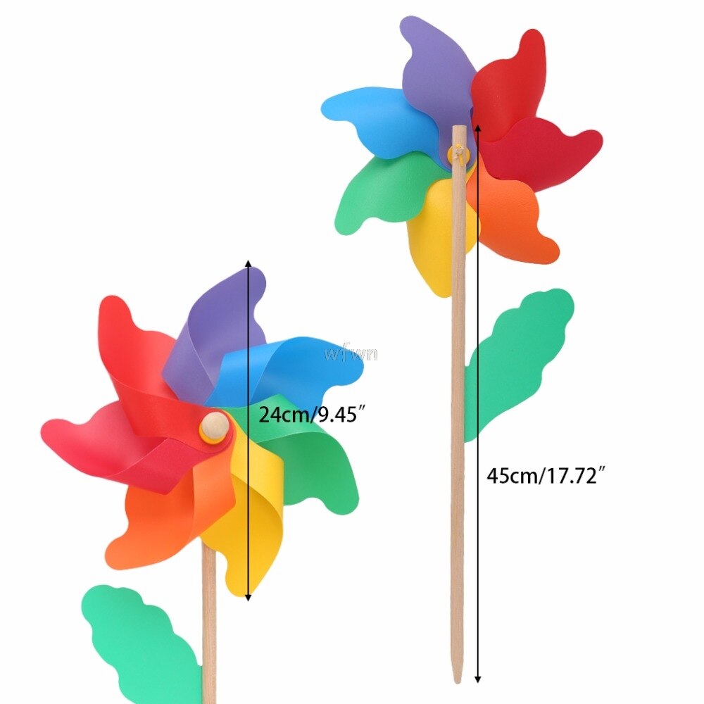 24cm Wood Garden Yard Party Windmill Wind Spinner ... – Grandado