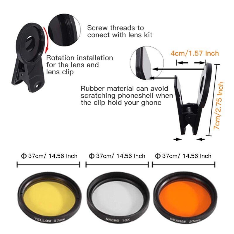 AqUariUm Lens Fish Tank Phone Camera Lens Filter 4... – Grandado