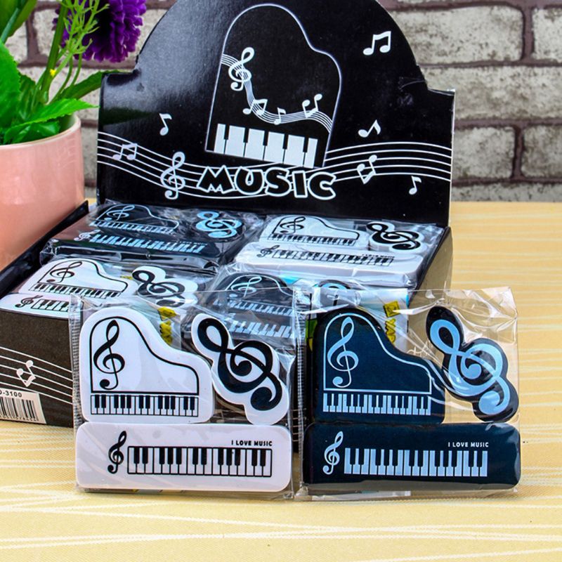 3pcs/set Musical Piano Notes Rubber Pencil Eraser ... – Grandado