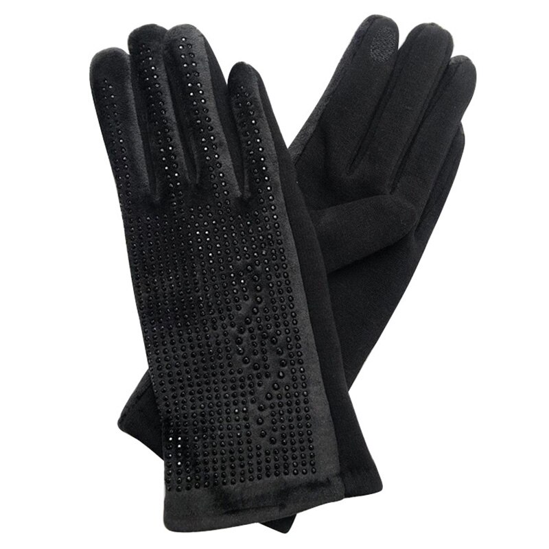 Women Diamond Full Finger Touch Screen Mittens Win... – Grandado