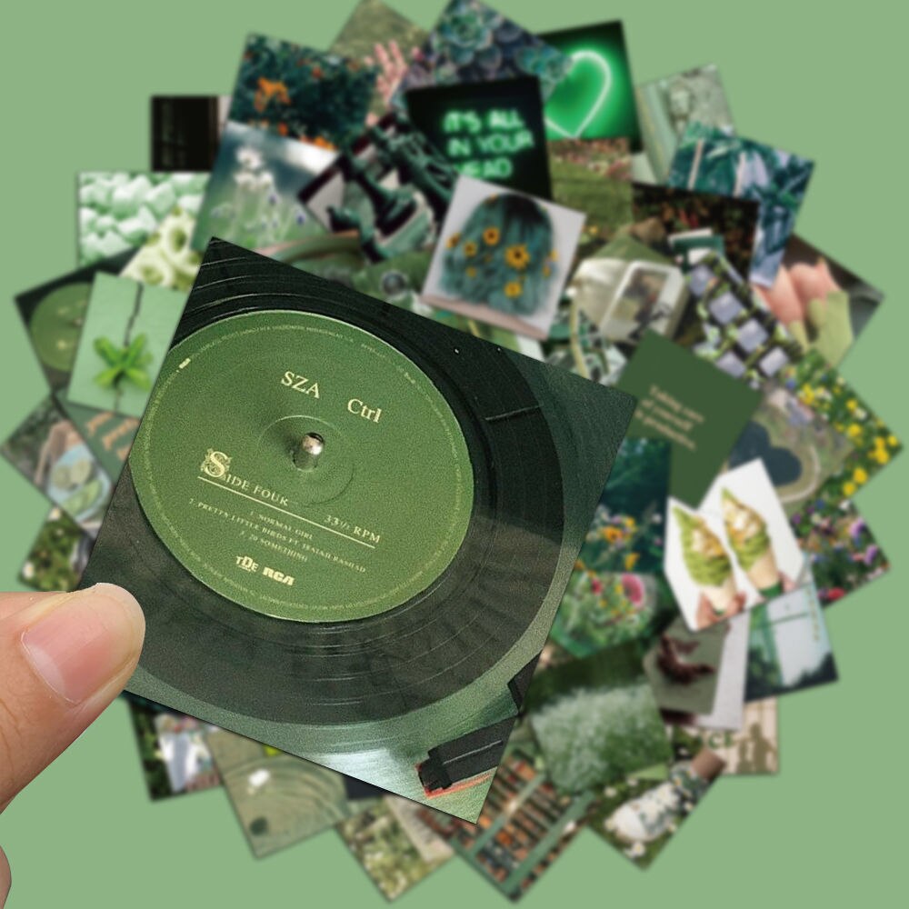 56 Green Style Solid Color Landscape Stickers Girl... – Grandado