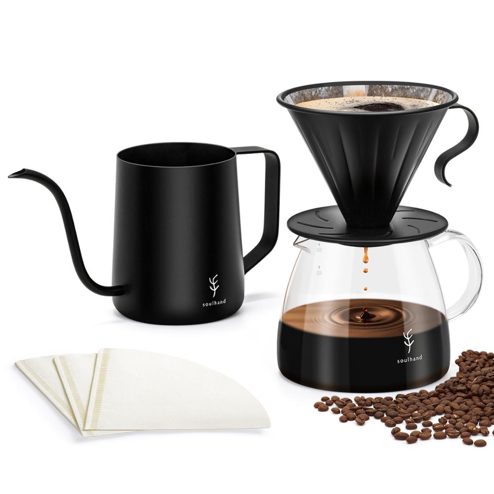 Hand Drip V60 Koffiezetapparaat Box Set Rvs Pot Dr... – Vicedeal