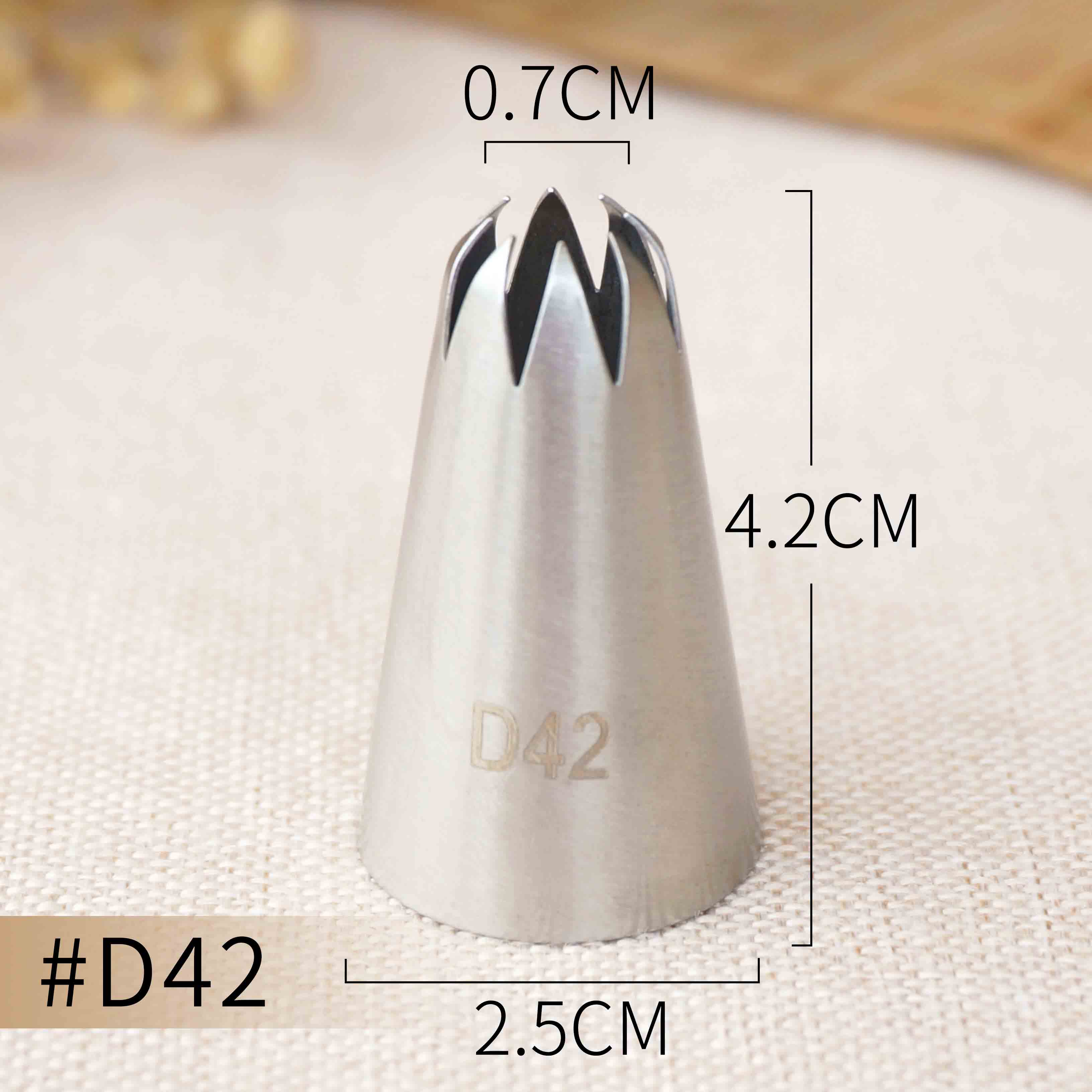 D42 2d Big Size Icing Nozzle Cup Cake Decorati Grandado