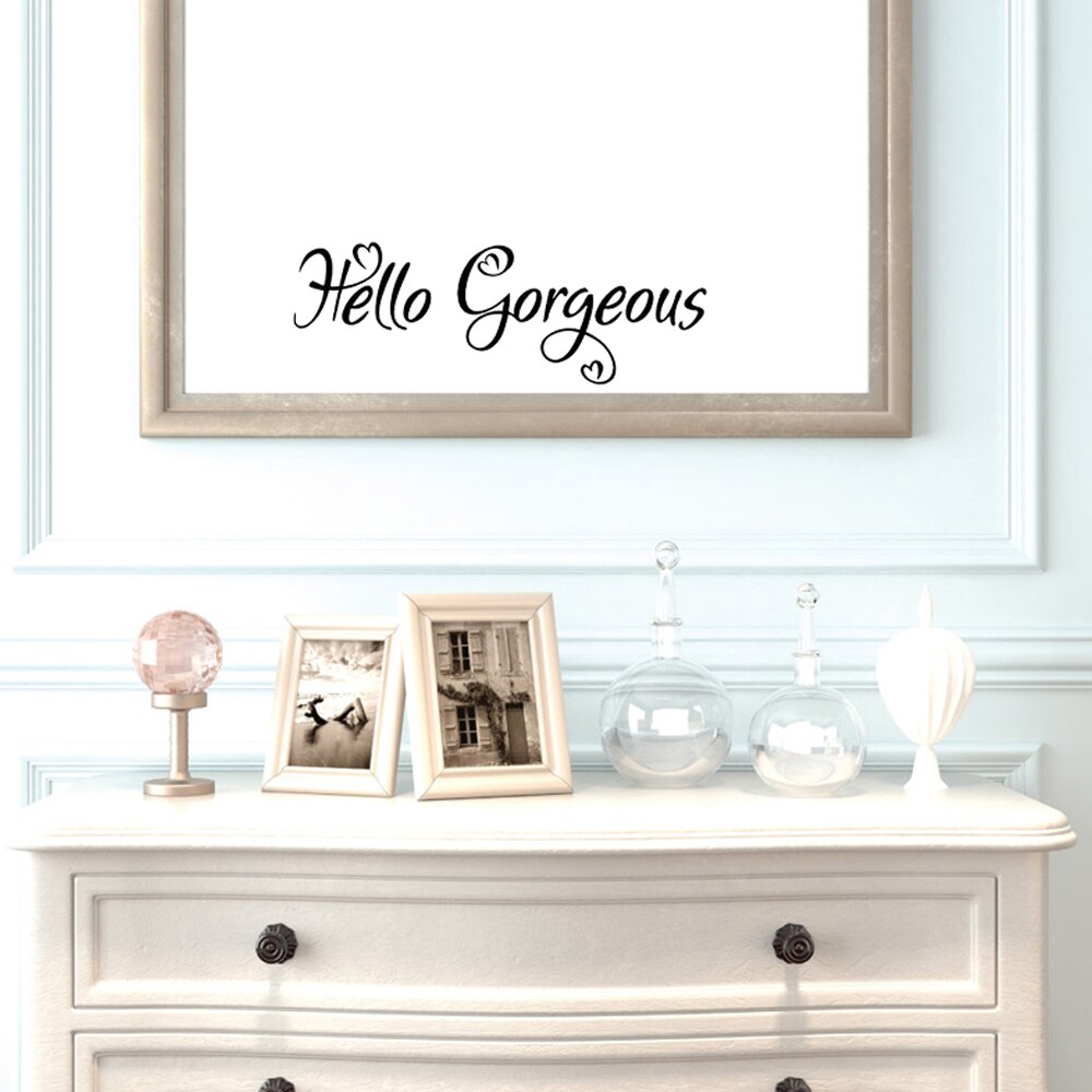 Hello Gorgeous Mirror Decal Mirror Sticker Bathroo... – Vicedeal