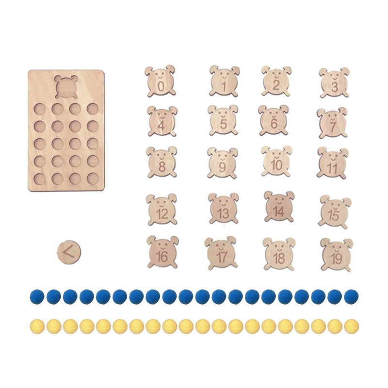 Realistic Puzzle Wooden Math Learning Play Toy Chi... – Grandado