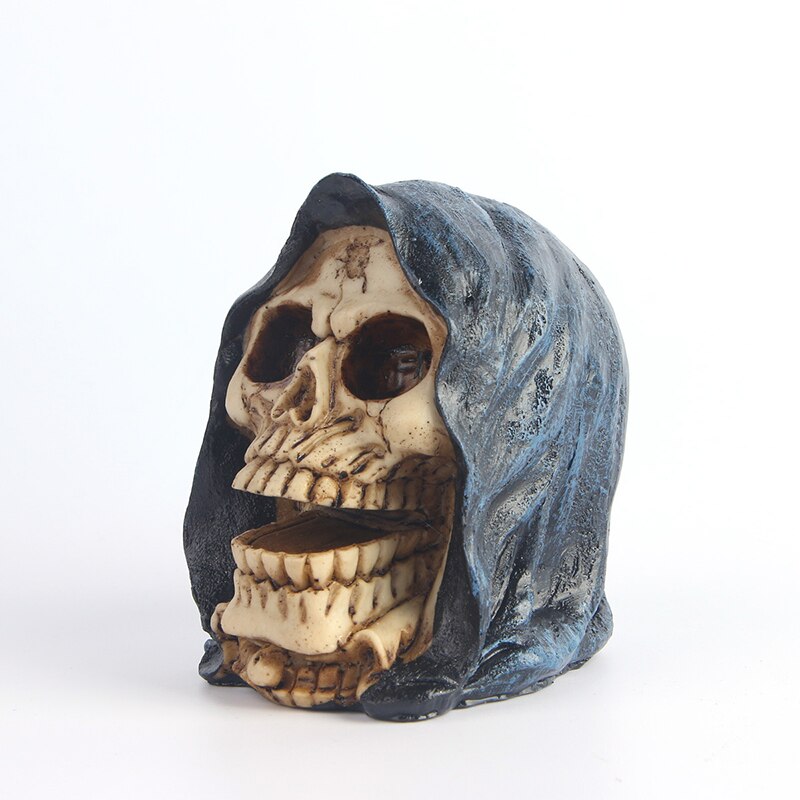 HeyMamba Gothic Resin Black Robe Skull Statue Scul... – Vicedeal