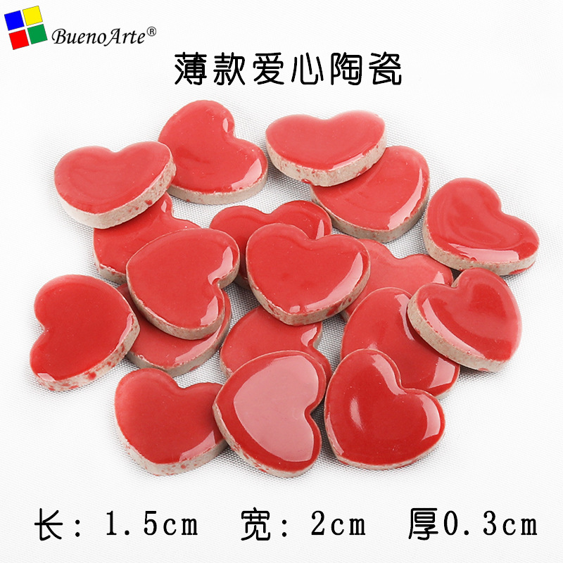 Heart Shaped Ceramic Mosaic DIY Handmade Materials... – Grandado