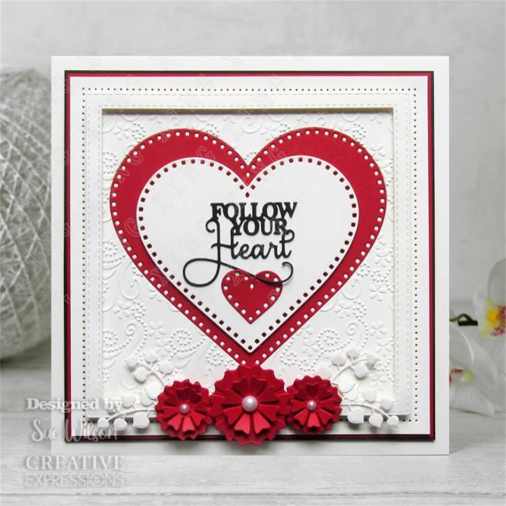 Diy 2022 Happy Valentines Day Stampcuts Lace Flowe... – Vicedeal