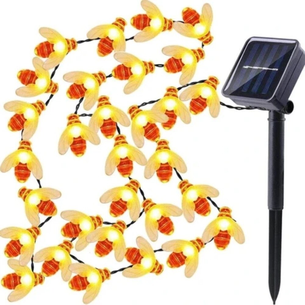 Original Cute Bee Night Light Garden Solar Bee Led... – Grandado