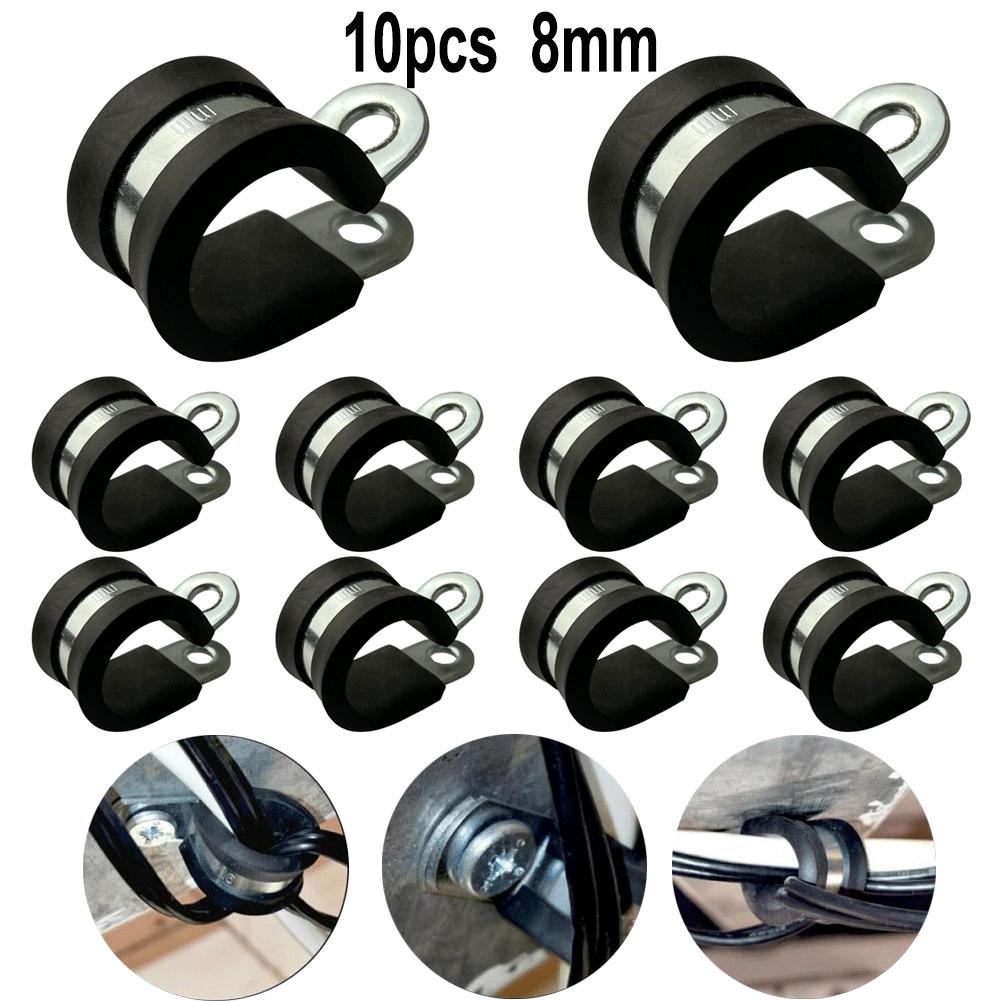 10pcs Stainless Steel Rubber Lined P Clips R-type ... – Vicedeal