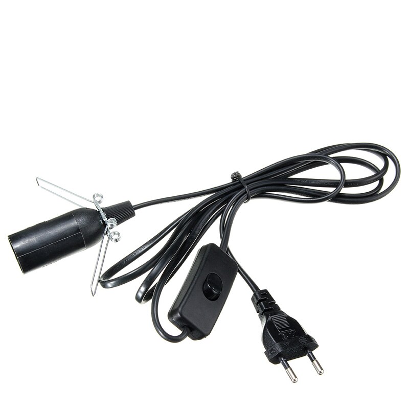 1.8M Netsnoer Kabel E14 E27 Lampvoeten Eu Plug Met... – Vicedeal