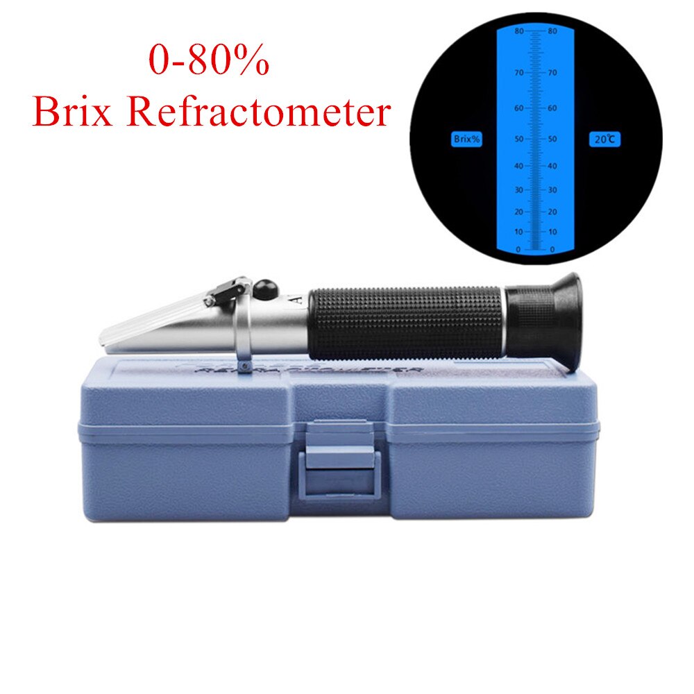 Handheld 0-80% Brix Refraktometer Brix Meter ATC K... – Grandado