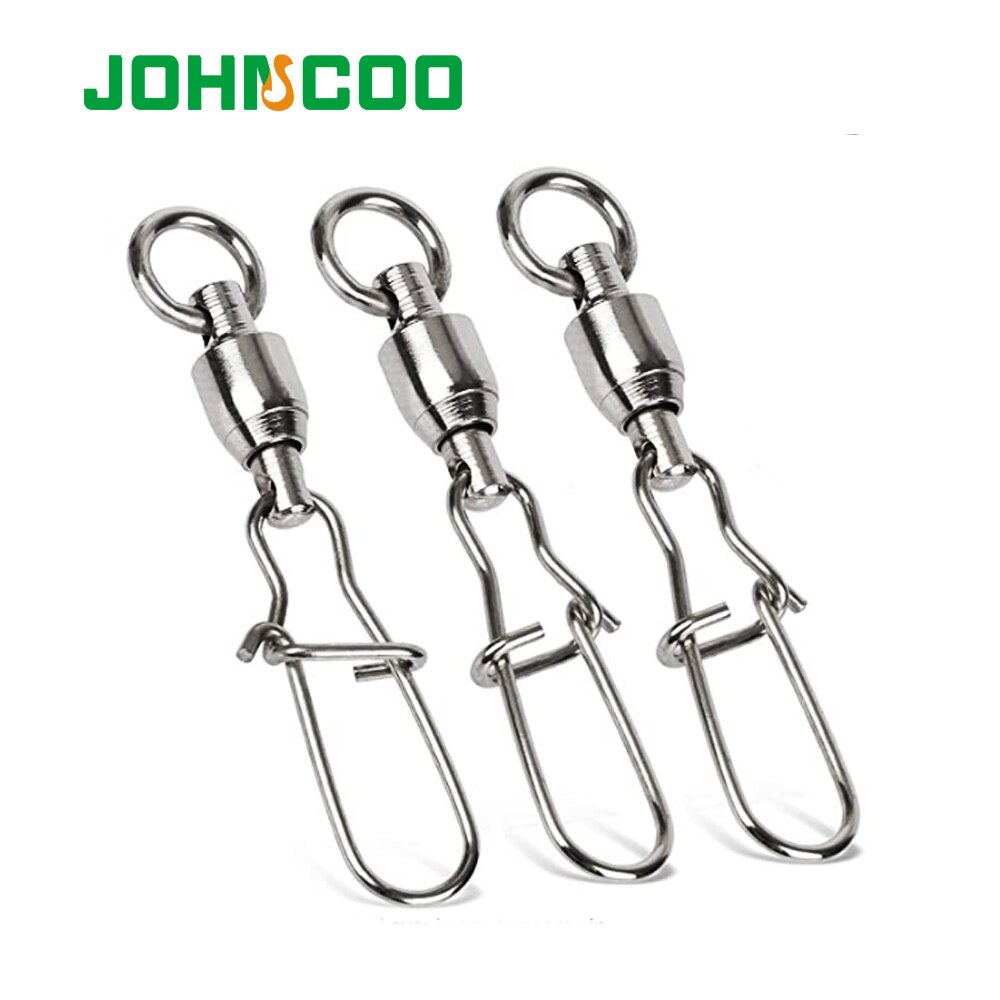 JOHNCOO 10pcs Lock Snap Fishing Swivels Stainless ... – Grandado