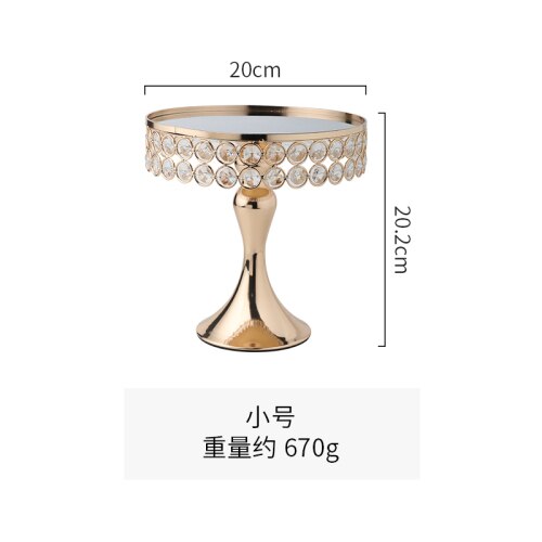 Mirror Glass Crystal Golden Cake Tray Electroplati... – Vicedeal