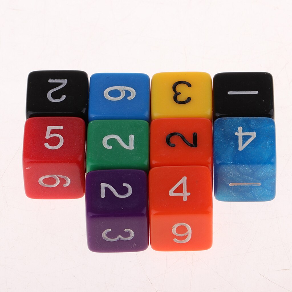 16mm 1-6 Dices Set Colors D6 Die For RPG Game Acce... – Grandado