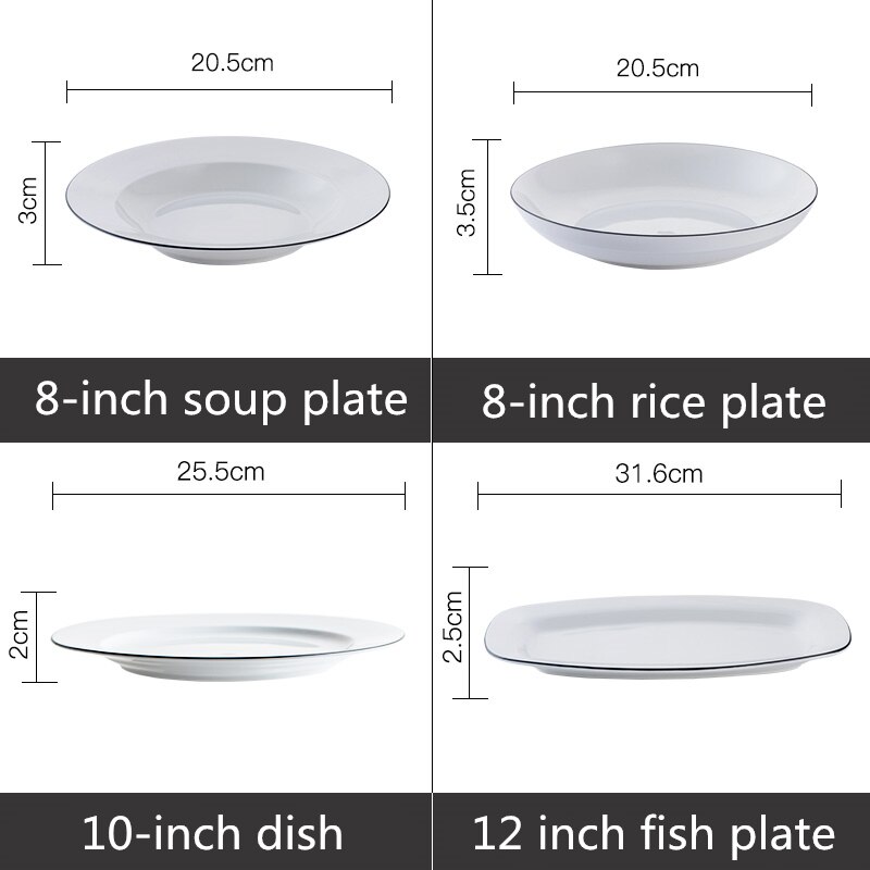 YOLFIE Minimalist Dinner Ceramic Plate Unique Dinn... – Grandado