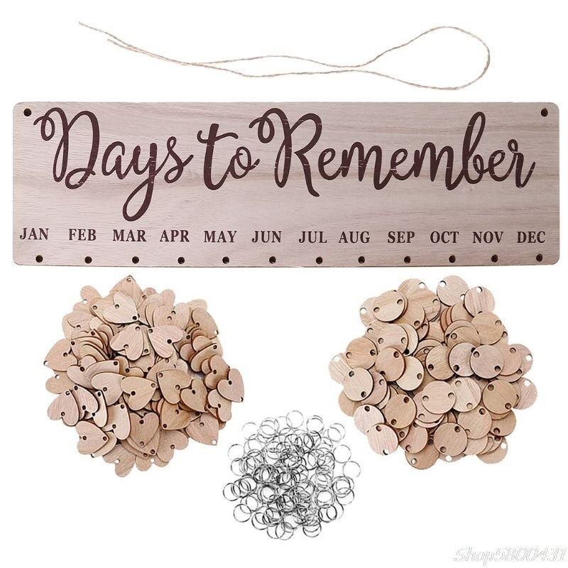 Happy Year Wooden Family Birthday Reminder Calenda... – Grandado