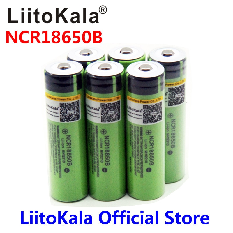 6pcs LiitoKala 100% Original 3.7V NCR 18650B 18650... – Grandado