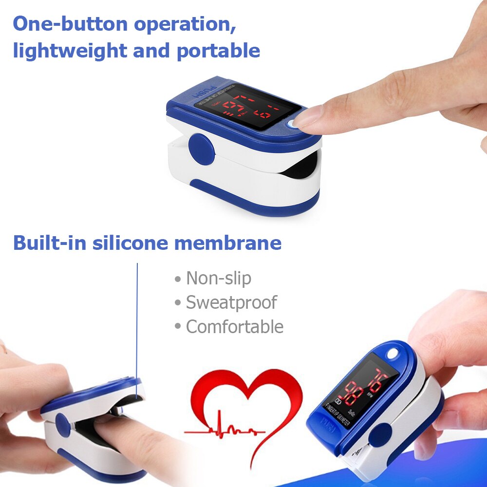 Blood Oxygen Monitor LED display Blood Oxygen Fing... – Grandado
