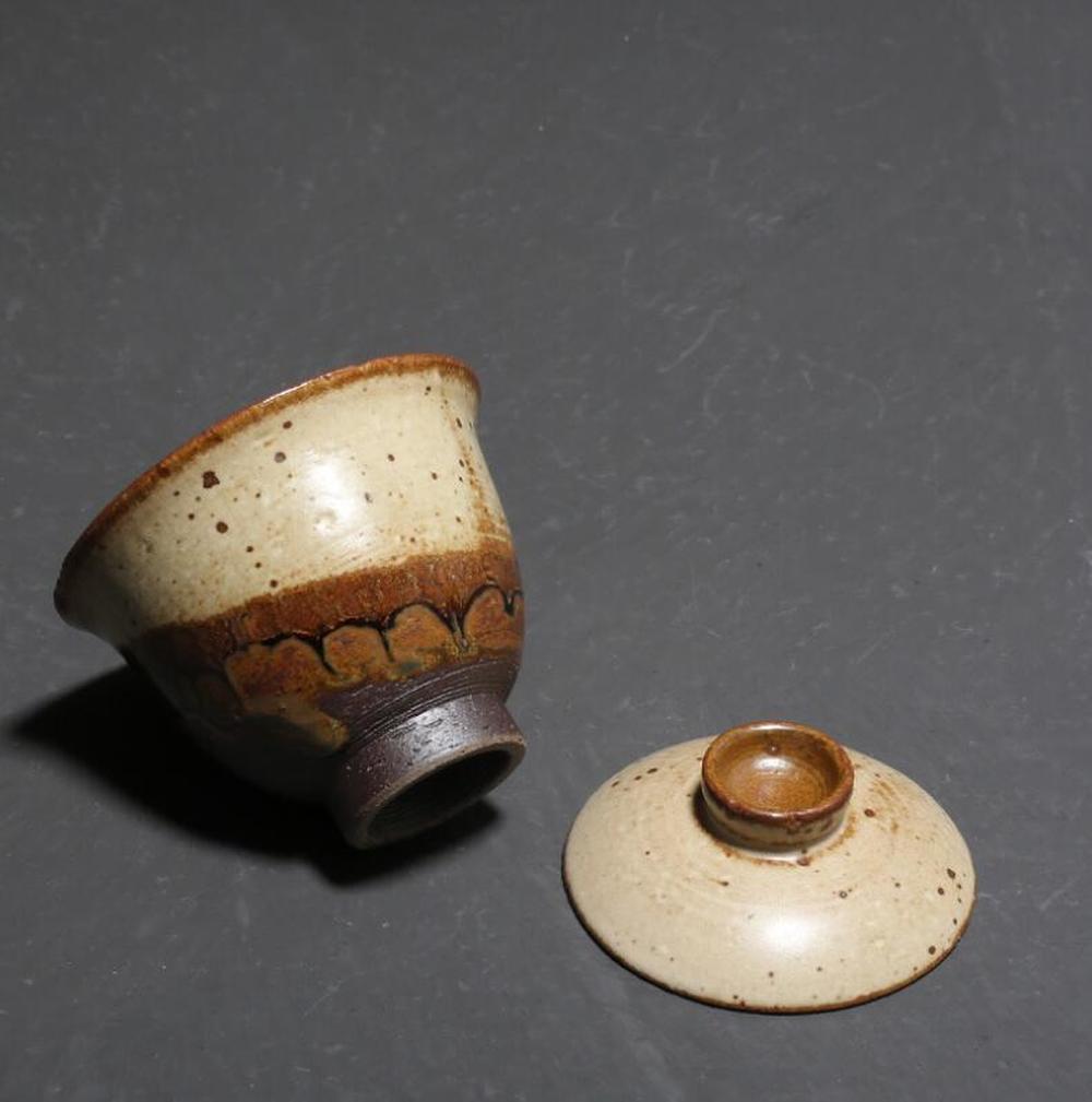 Retro Coarse Pottery Kiln Gaiwan Japanese Style Ku... – Grandado