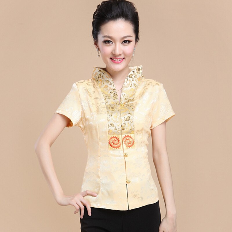 Summer women top Tang suit hanfu women топ middle-... – Grandado