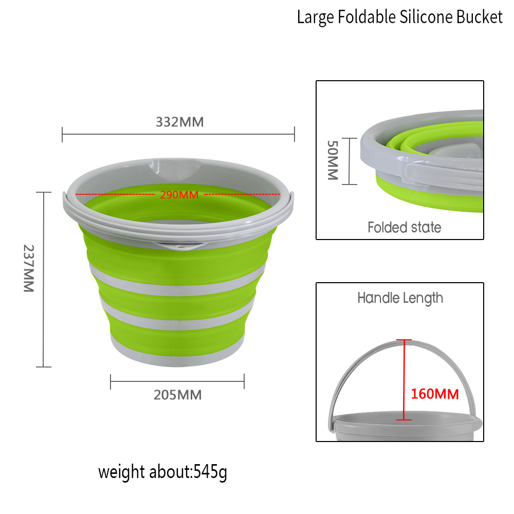 XYj Collapsible Silicone Folding Bucket Large Capi... – Grandado