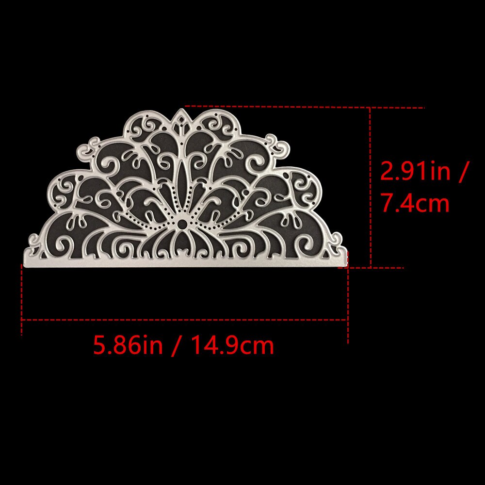 Wedding Invitation Card Lace Flower Border Frame M... – Grandado