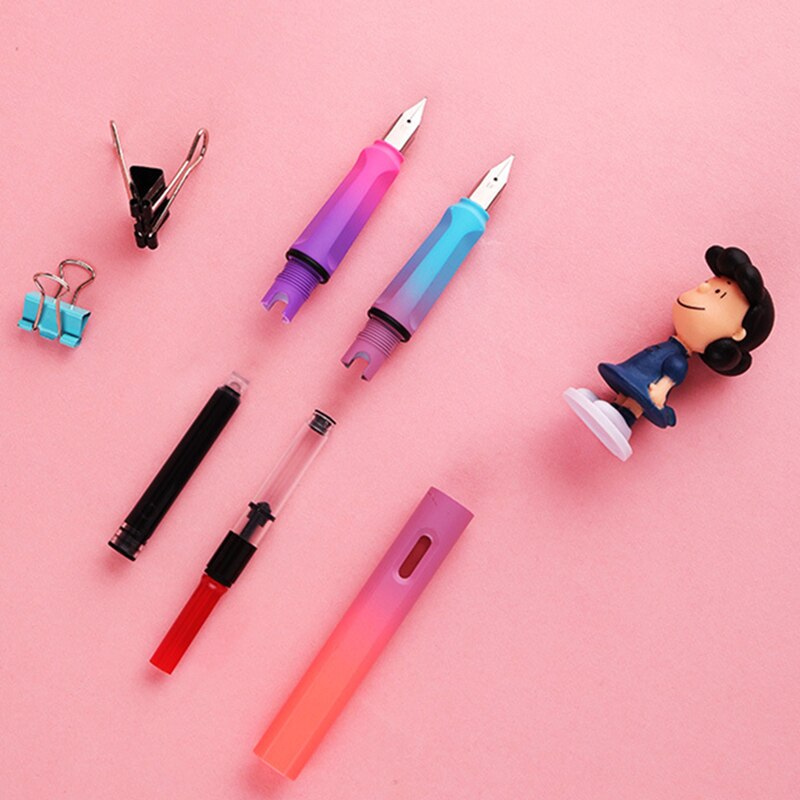 Rainbow Gradient Color Fountain Pen 0.5mm Ink Pen ... – Grandado