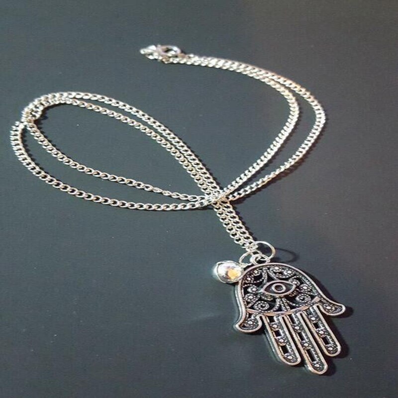 Turkish Hamsa Symbol Demon Eye Fatima Hand Pendant... – Grandado