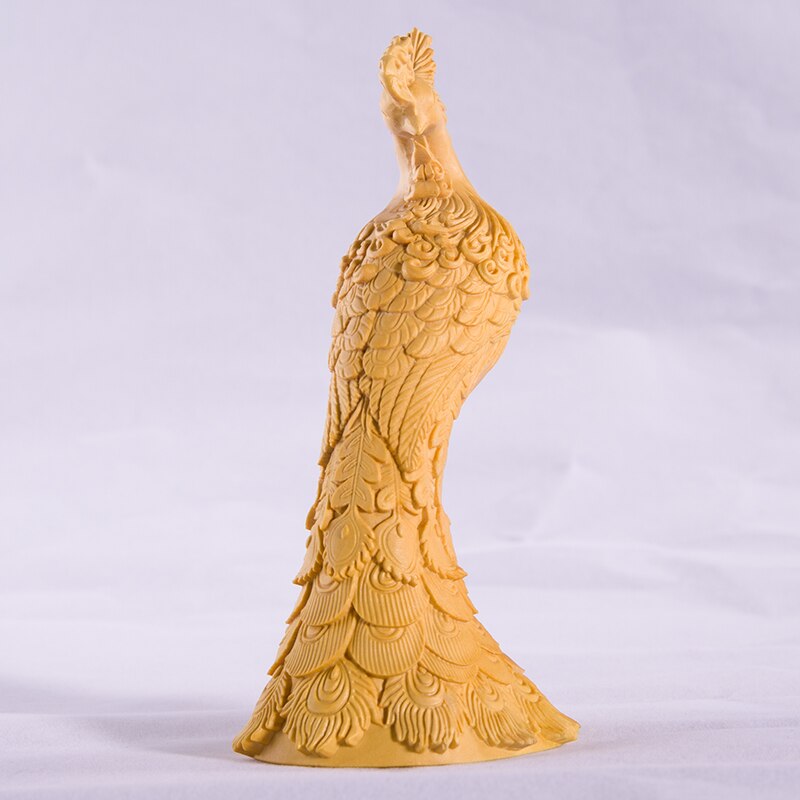 Boxwood 13cm Phoenix Sculpture Wood Lucky Animal S... – Grandado