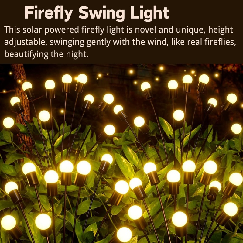 Outdoor Lights Solar Garden Lamp LED Firefly Groun... – Grandado