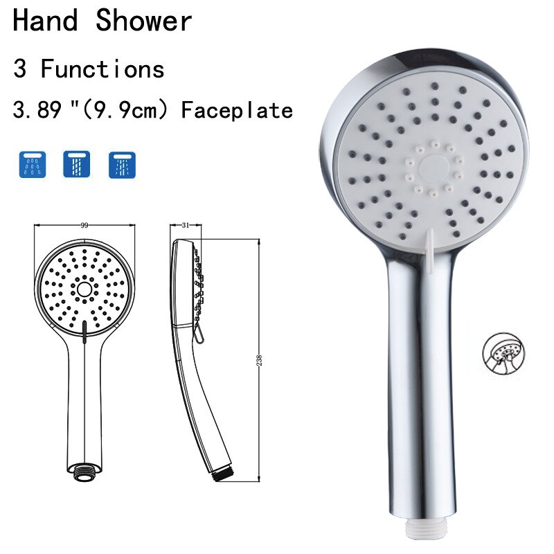 3pcs/1set Shower Head Water Saving High Pressure S... – Grandado