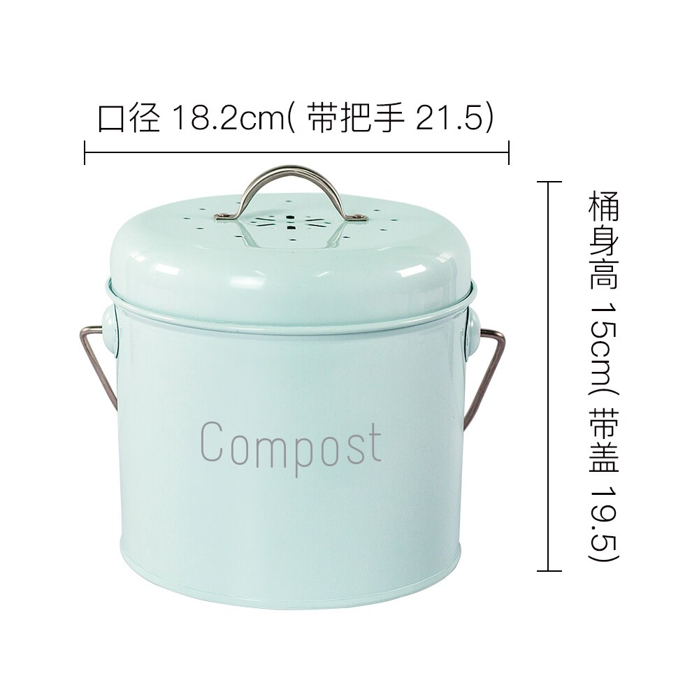 Nordic Style Home Compost Bin 3L Stainless Steel K... – Grandado