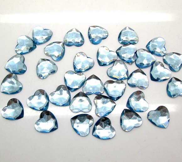 200Pcs Light Blue Acrylic Heart Decoration Crafts ... – Grandado