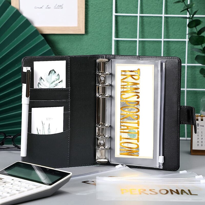 A6 PU Binder Planner Budget Organizer Round Ring B... – Grandado