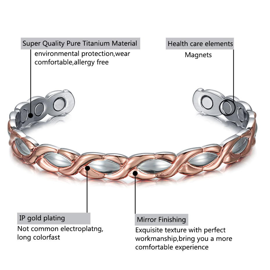 L-20 Healthy Charm Bangles for Lady Cuff Copper Ba... – Vicedeal