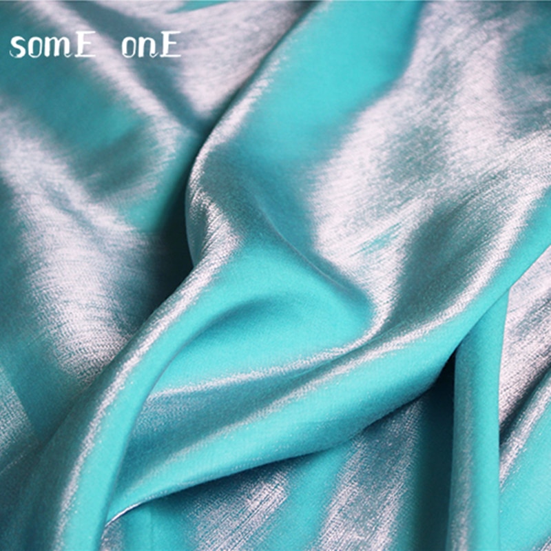 Mercerized Cotton Silk Satin Fabric Blue Gradient ... – Vicedeal