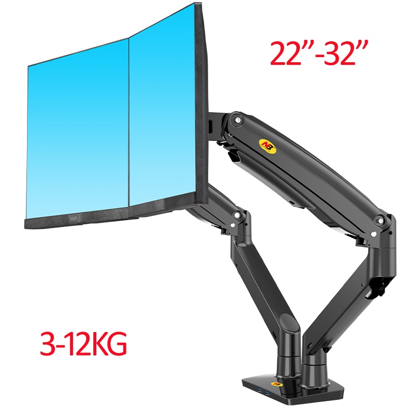 NB F195A 3-12kg Aluminum 22-32" Dual computer scre... – Grandado