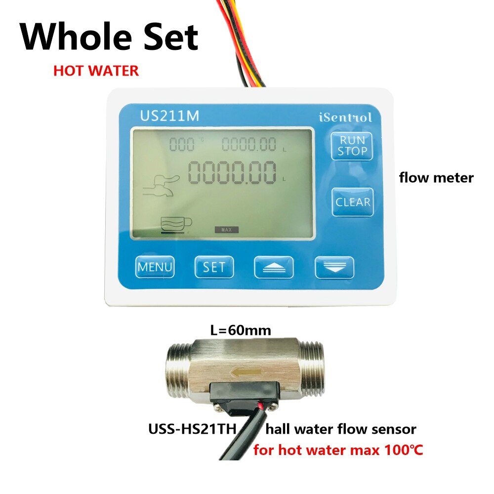 Water Set US211M Digital Water Flow Meter with SUS... – Vicedeal