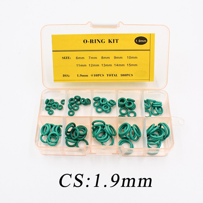 Dikte 1.9mm groene rubber ring FKM O ring seal FKM... – Vicedeal