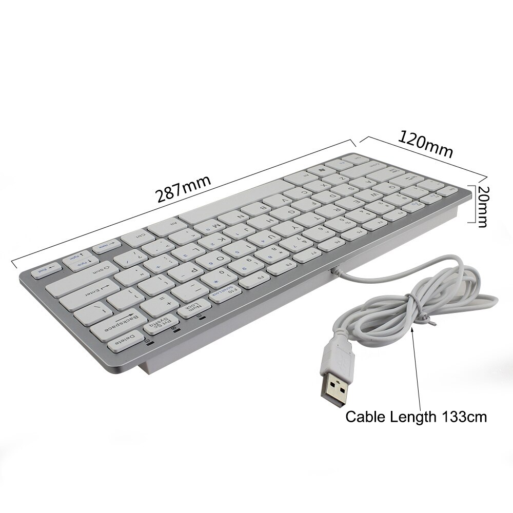 CHYI Ultra Slim 78 Keys Scissor USB2.0 Wired Keybo... – Grandado