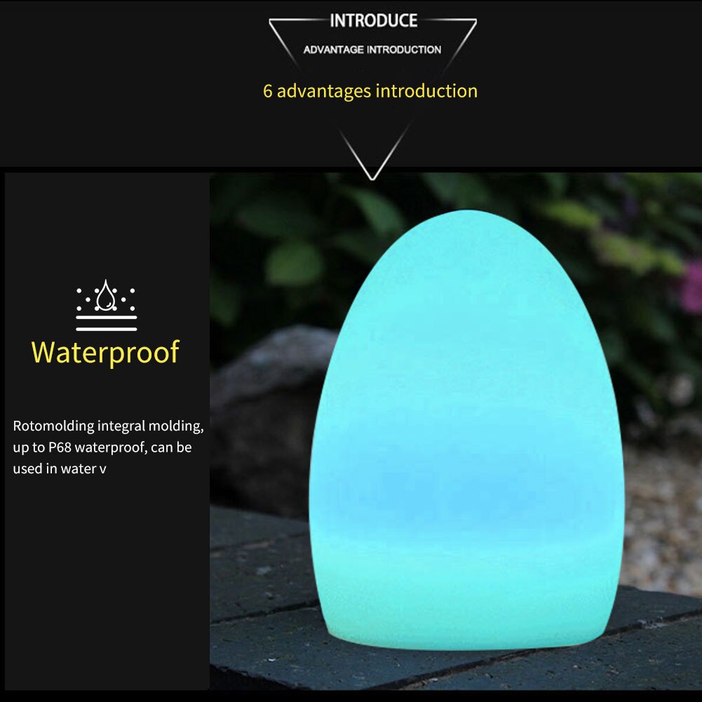 LED Egg Shape Table Lights Colorful Remote Atmosph... – Grandado