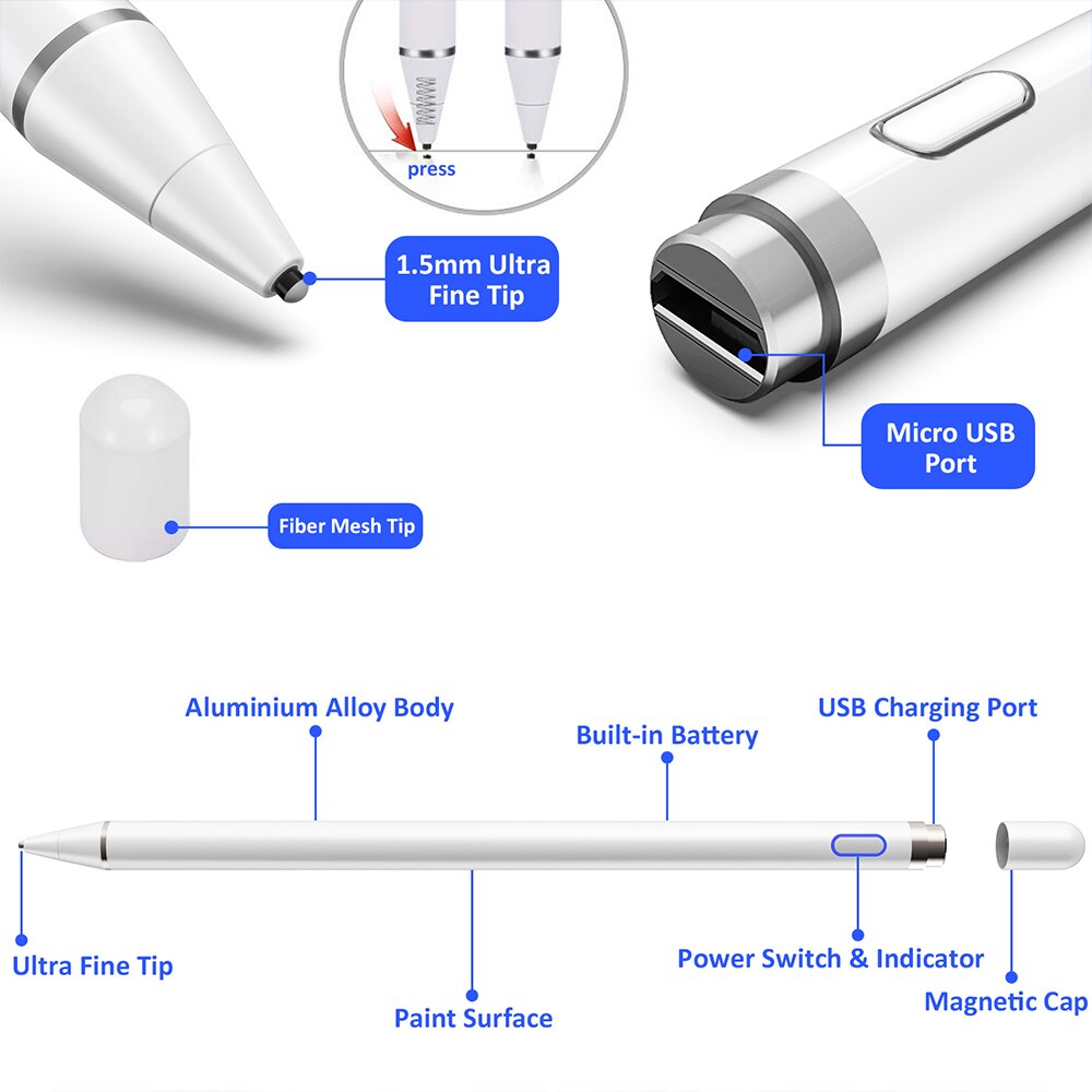 Universal Capacitive Stylus Touch Screen Pen Smart... – Grandado