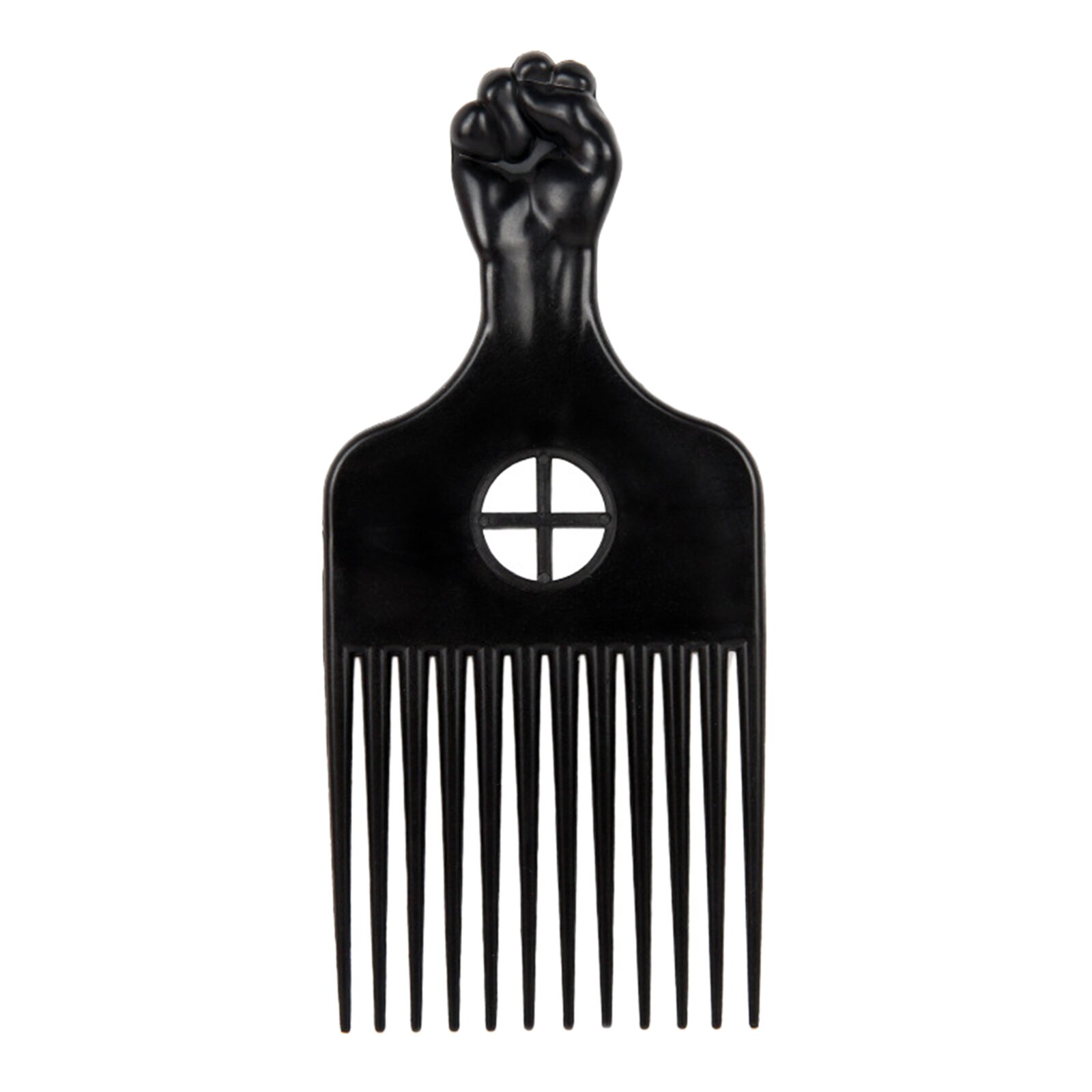 Metal Teeth Afro Comb for Women and Men Black Fist... – Vicedeal