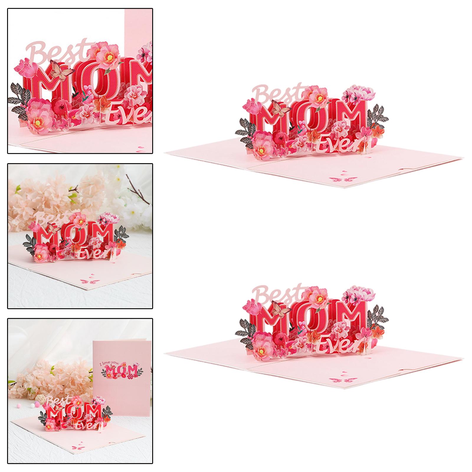 Handmade 3D Flowers Card Mother’S Day Card Popup C... – Vicedeal