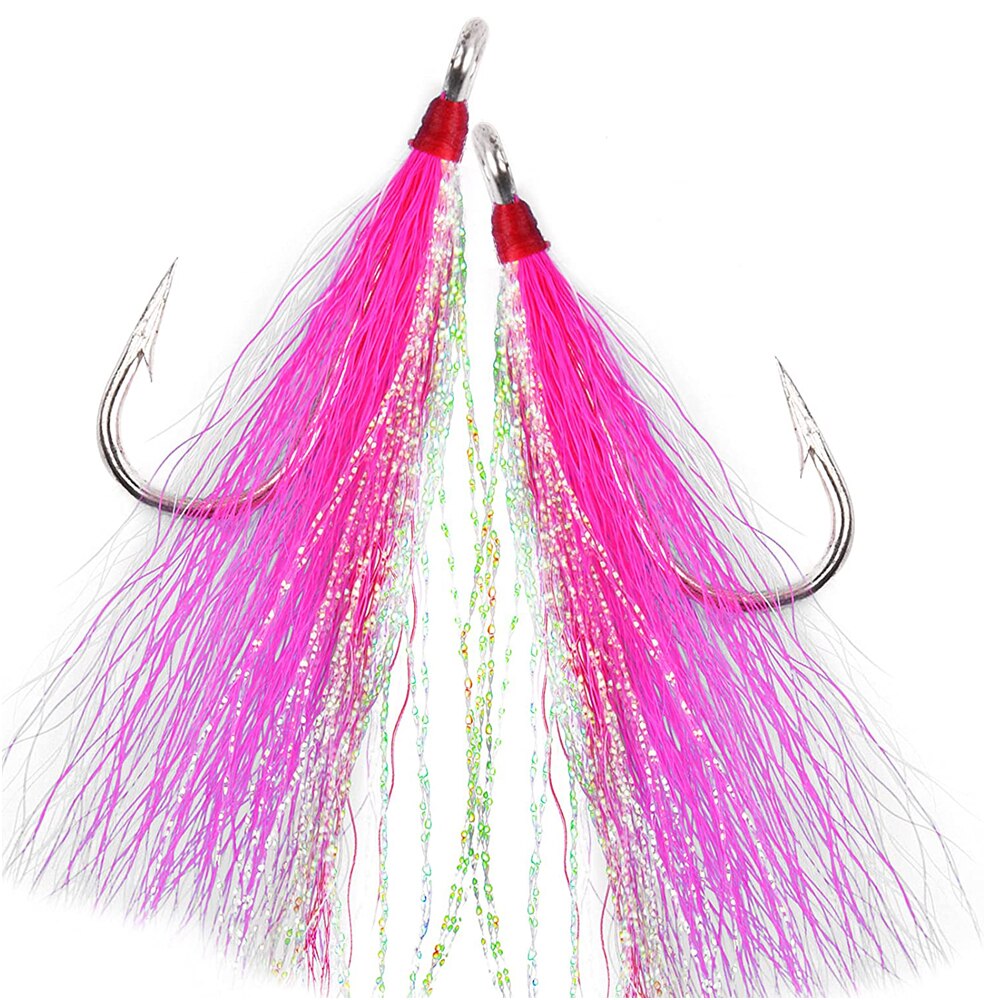8Pcs/4Pcs Bucktail Teasers Fishing Hook Saltwater ... – Grandado