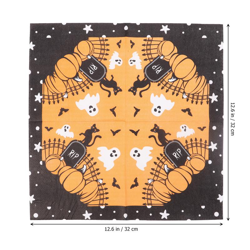 60Pcs Halloween Wegwerp Servetten Tissue Creatieve... – Grandado