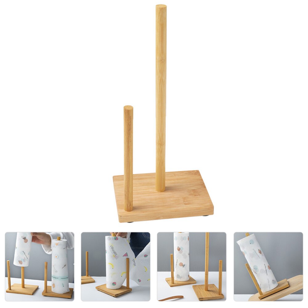 1pc Wooden Holder Roll Paper Stand Organizer Kitch... – Grandado