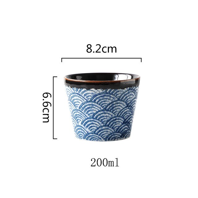 Retro Tea Cup Under Glazed Painted Tea Bowl Tradit... – Grandado