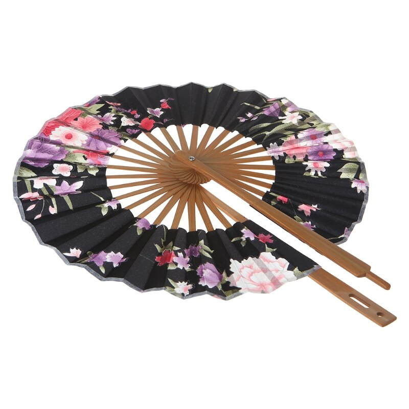 Japanese Flower Pocket Folding Hand Fan Round Circ... – Grandado